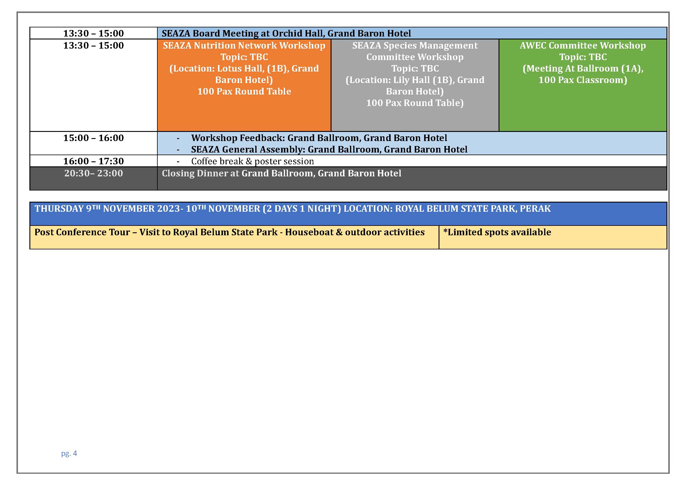 2023: 31st SEAZA Conference – Southeast Asian Zoos and Aquariums ...