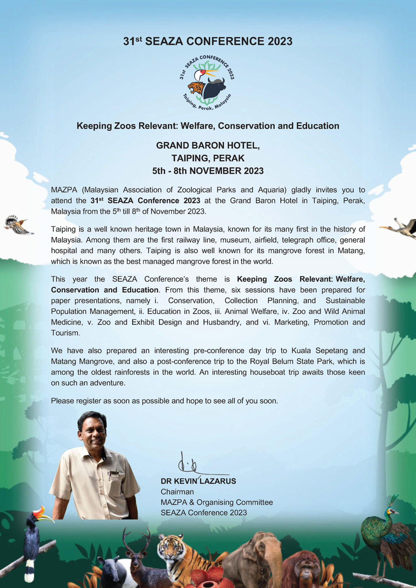 2023: 31st SEAZA Conference – Southeast Asian Zoos and Aquariums ...